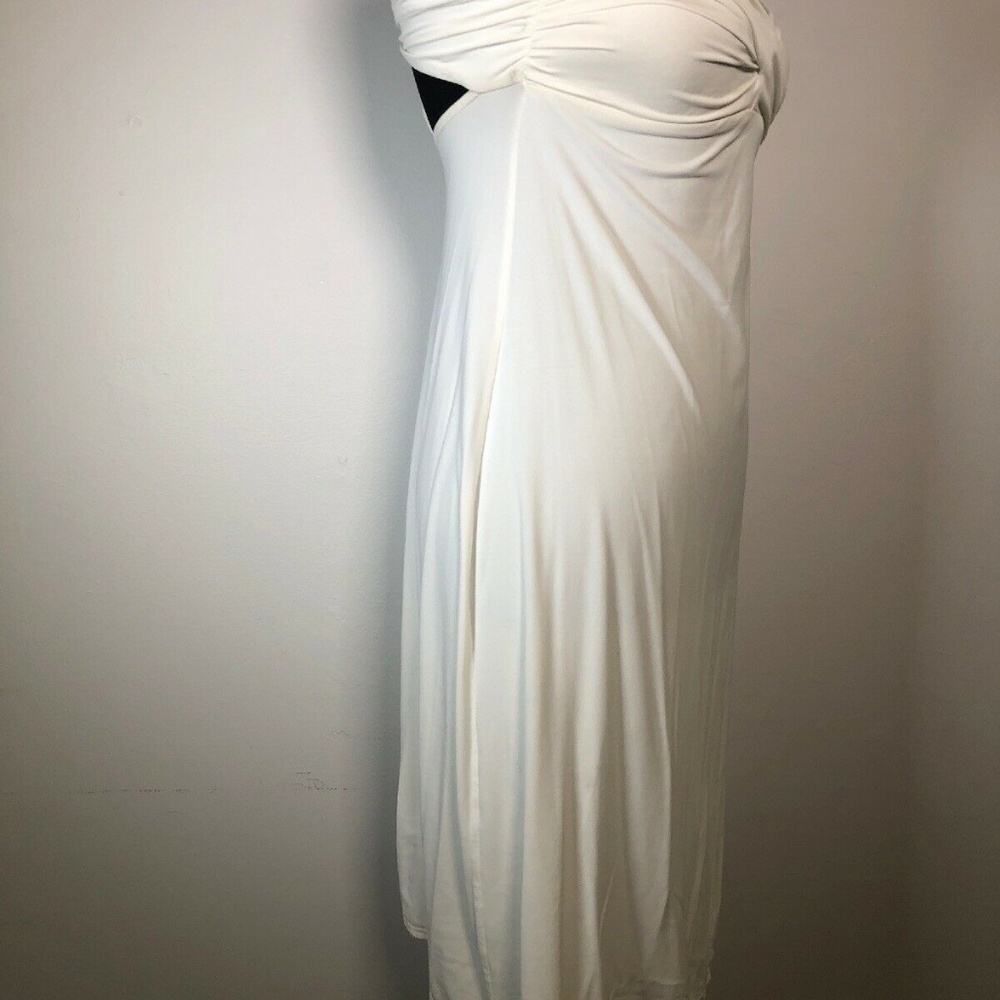 Carmen Marc Valvo Dress Halter Bustier Tie Back - Gem